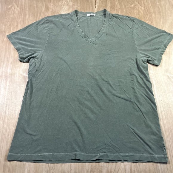 James Perse | Shirts | James Perse Mens Army Green Vneck Short Sleeve Tshirt Size Xl | Poshmark